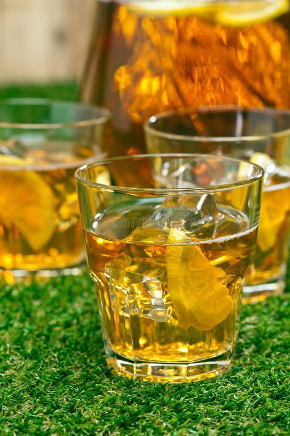 Iced Lemon Ice Tea stock image. Image of nature, studio - 26273779