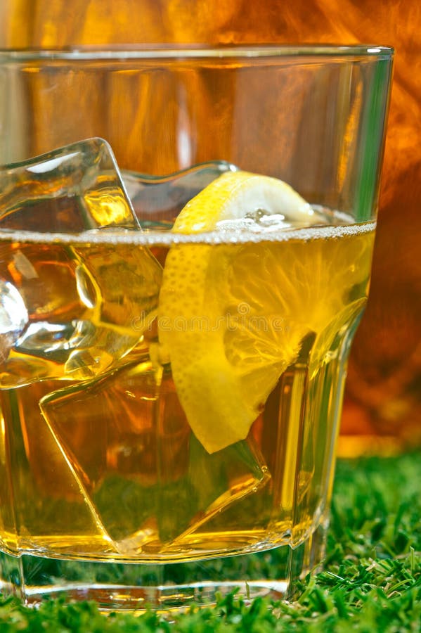 Iced Lemon Ice Tea stock photo. Image of beverage, outdoors - 26299958