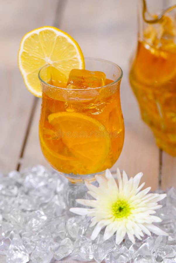 Iced Lemon tea stock image. Image of iced, people, fresh - 108570693