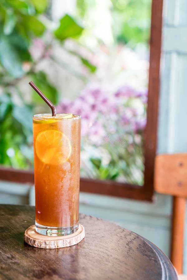 Iced lemon tea stock image. Image of cocktail, healthy - 110802997