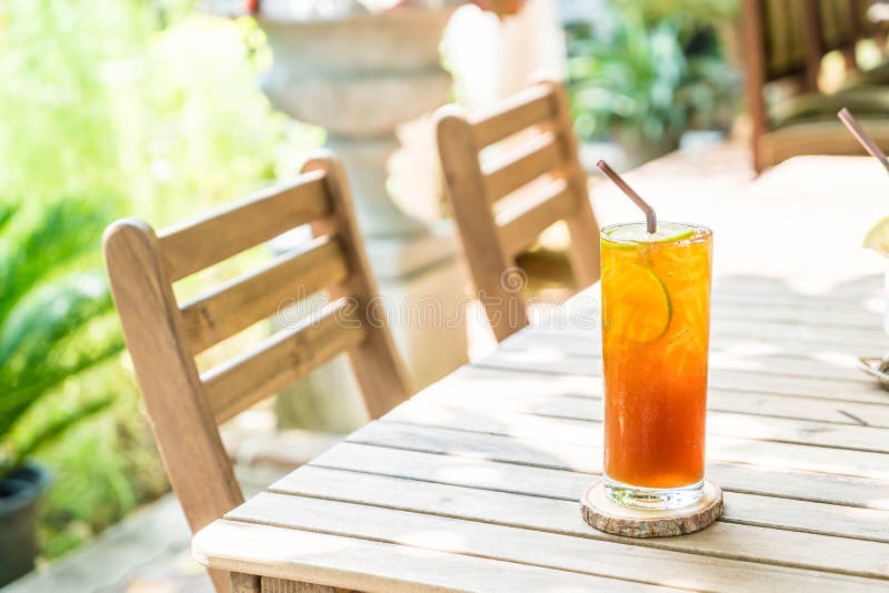 Iced lemon tea stock image. Image of mint, beverage - 111692141