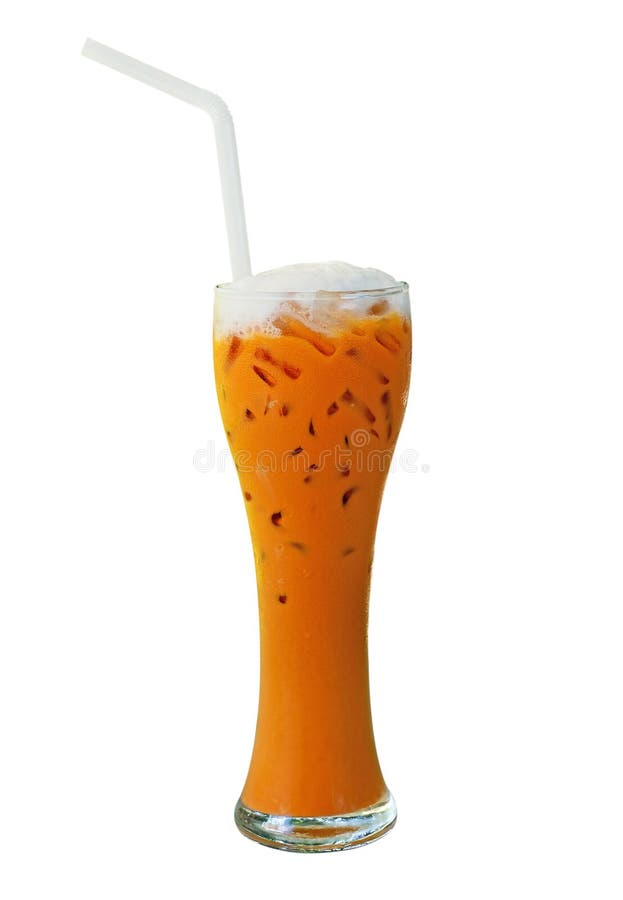 Iced Milk Tea with Tapioca Pearls, Milk Splashes, and Pearls Frozen in ...