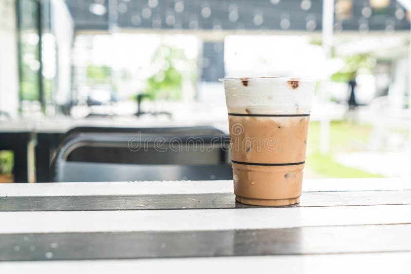 Iced mocca coffee stock image. Image of shake, cool, white - 99792715