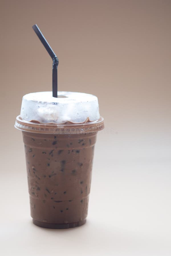 Iced Mocha in Take Away Plastic Cup Stock Image - Image of beverage ...