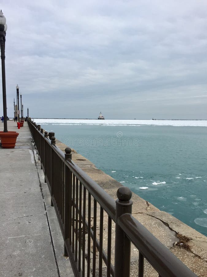 Iced over stock photo. Image of iced, lake, michigan - 84243498