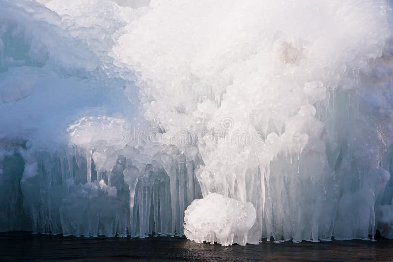 Iced over thermal spring stock image. Image of winter - 23655843