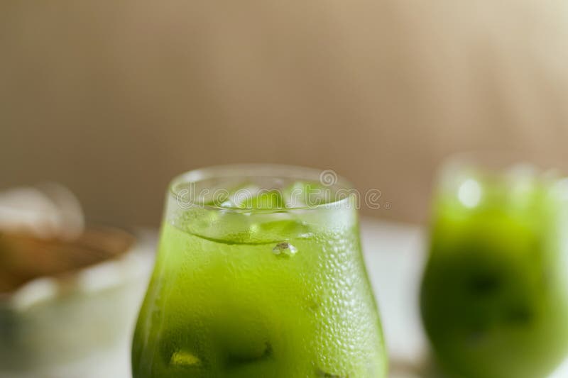Iced pure matcha green tea stock photo. Image of diet - 366975376