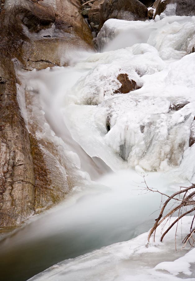 Iced River Long Exposure, Austria Stock Image - Image of rock, nature ...