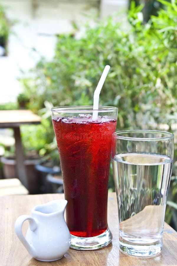 Iced roselle juice stock photo. Image of lemon, freshness - 35618106