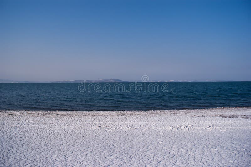 Iced seashore stock photo. Image of season, water, seashore - 81932098