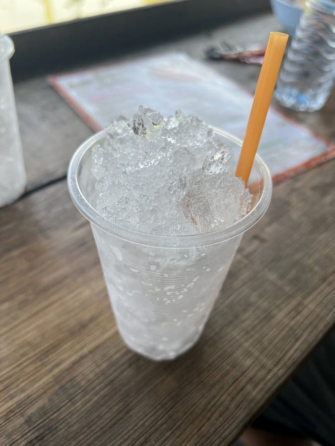 Iced Soda with Ice on Table Stock Photo - Image of sweet, refreshment ...
