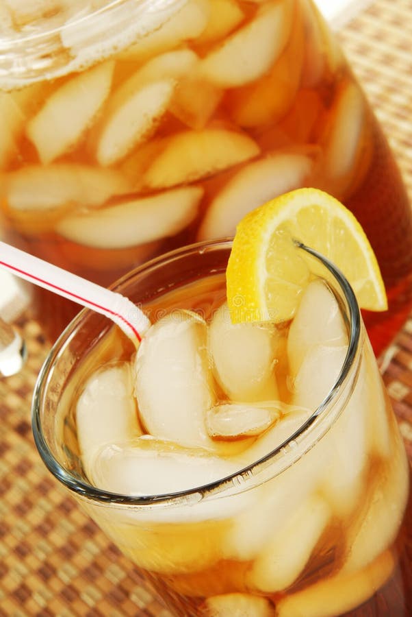 Iced tea stock photo. Image of place, glass, drink, lemon - 12651206