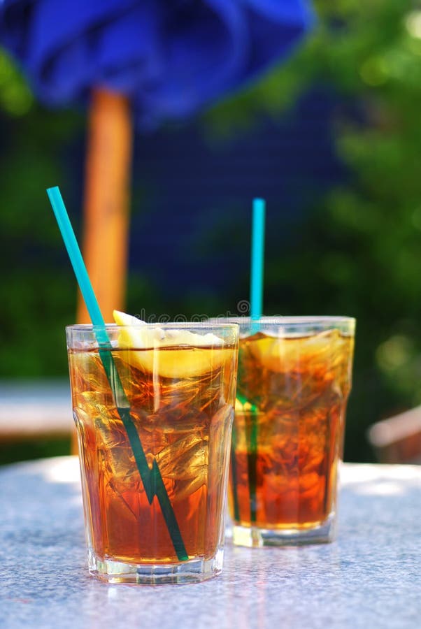 Iced Tea stock image. Image of restaurant, slice, outdoors - 5377467
