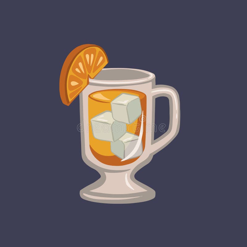 Iced Tea Fruit Citrus, Hand Drawn Vector Illustration Stock Vector ...