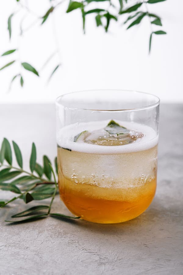 Iced Tea in a Glass with Ice Cubes Stock Photo - Image of soda ...