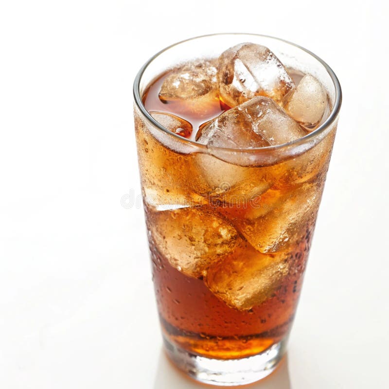 Iced Tea in Glass with Ice Cubes Stock Illustration - Illustration of ...