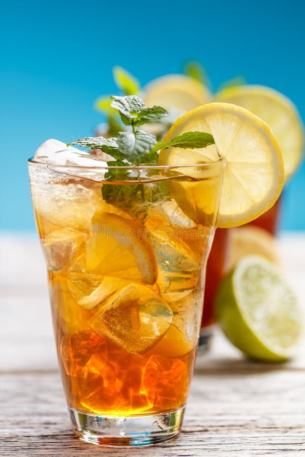 Iced tea stock photo. Image of fruit, beach, cold, glass - 41863054