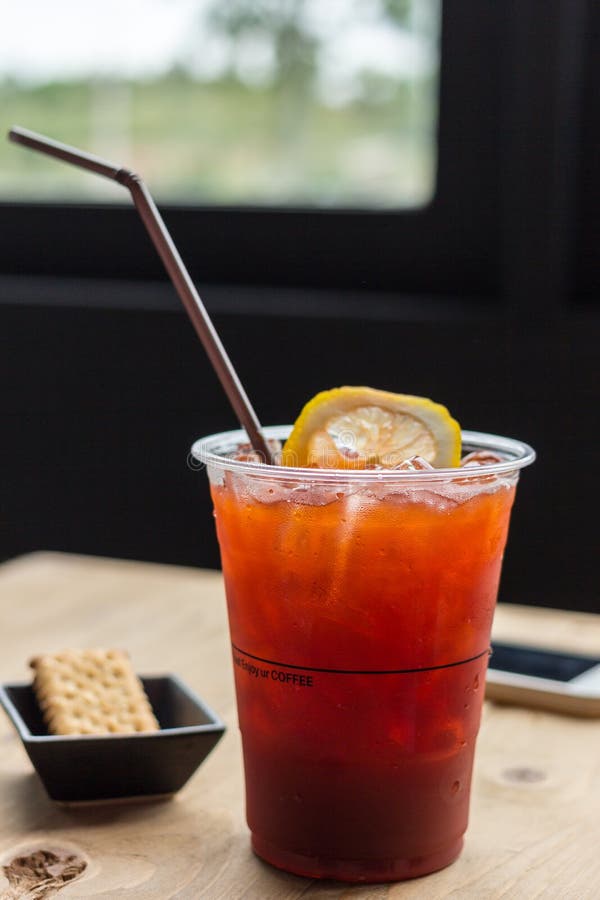 Iced tea and lemon stock image. Image of beverage, iced - 73964209