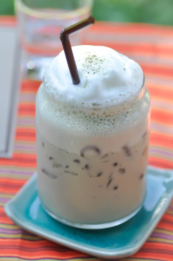 Iced Tea, Milk Tea with Milk Float Stock Photo - Image of coffee, latte ...