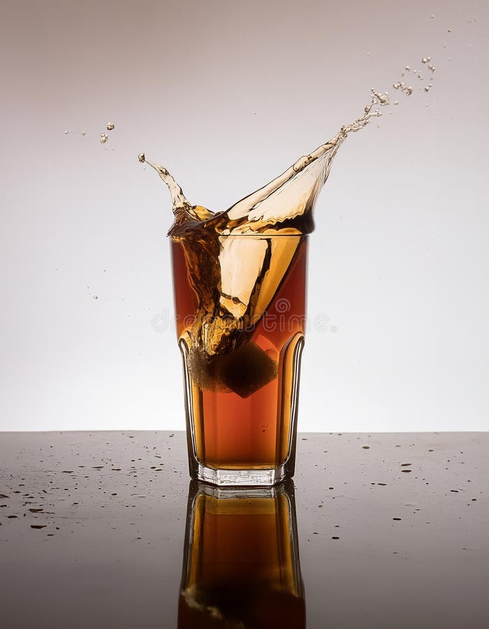 Iced Tea Splash stock illustration. Illustration of splash - 319427720