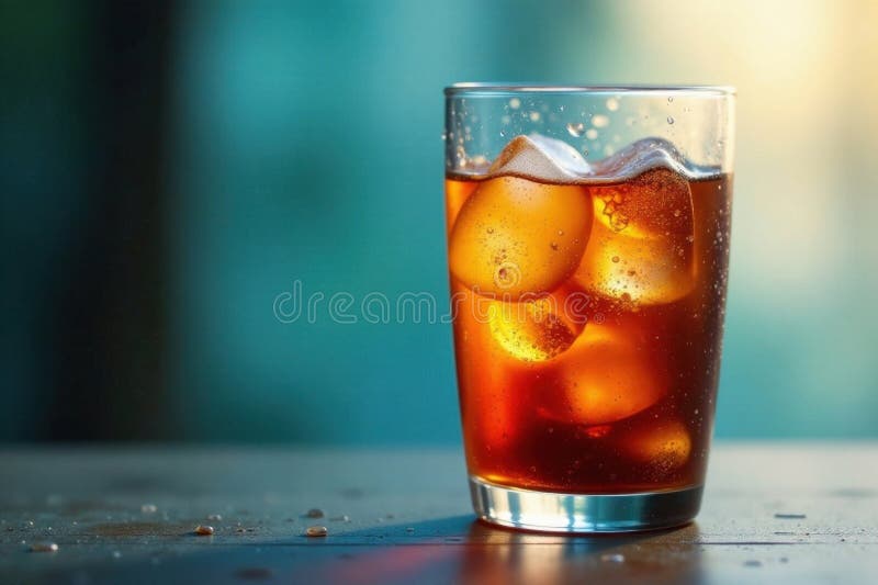 Iced Tea Sweating in Glass, Condensation Drips, Condensation, Water ...
