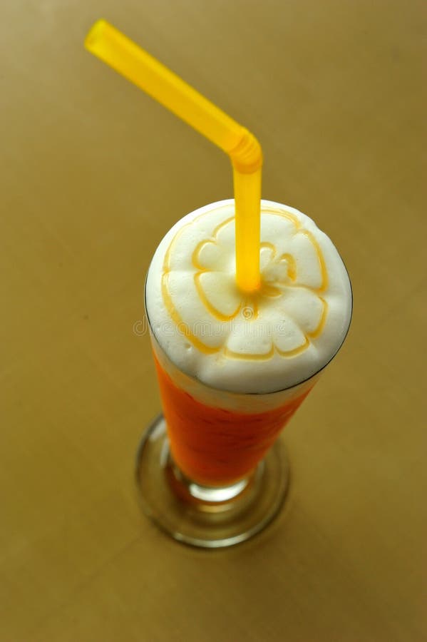 Iced tea with top milk stock image. Image of cube, culture - 24624993