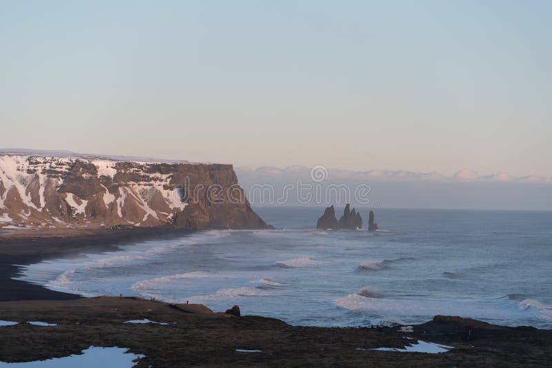 Iceland black beach stock image. Image of destination - 68123247
