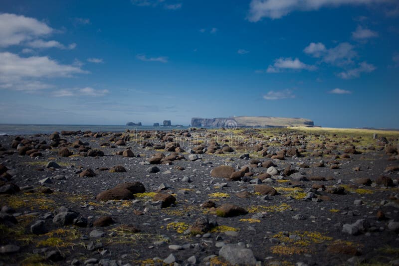 Iceland, Black Beaches. Beautiful Landscape Stock Image - Image of ...