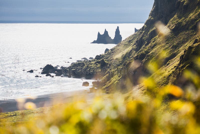 Iceland, Black Beaches. Beautiful Landscape Stock Photo - Image of ...