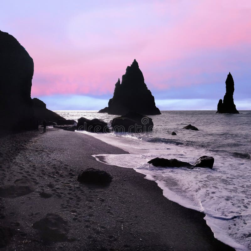 Iceland Coast Sea Cliffs stock image. Image of cliffs - 330018611