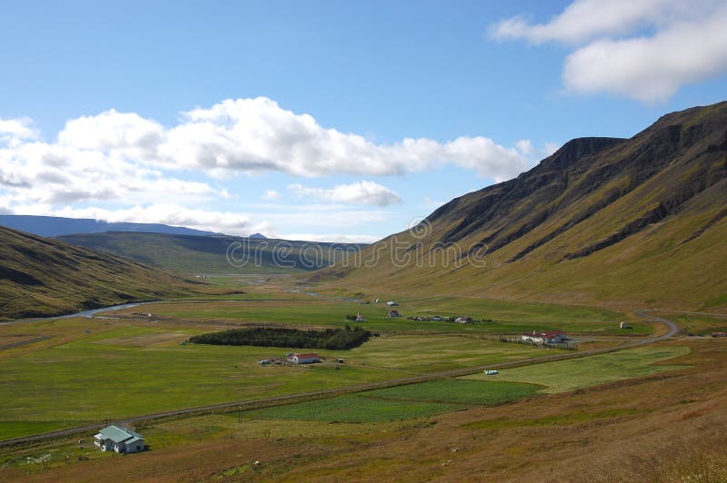 Iceland countryside. stock photo. Image of river, land - 13299314