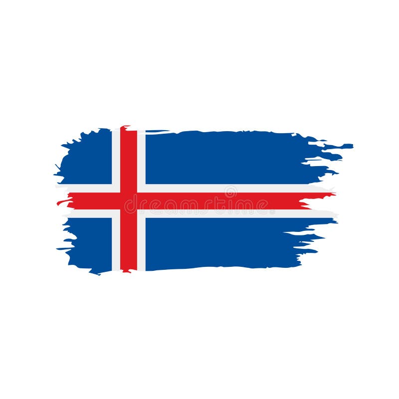 Iceland Flag, Vector Illustration Stock Vector - Illustration of grunge ...
