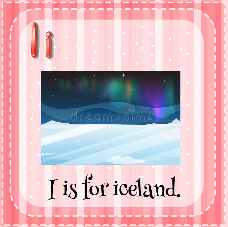 The Words ICELAND, Concept Written in Colorful Abstract Typography ...