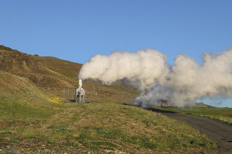 Geothermal Plant. Eco-sustainable Energy Source Stock Photo - Image of ...
