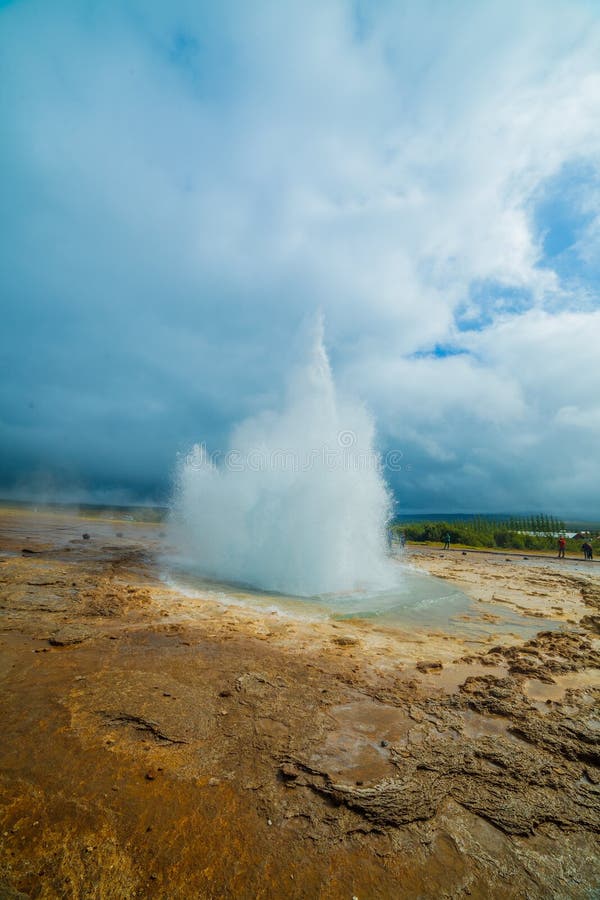 Iceland geyser stock image. Image of cloud, extreme, geothermic - 36424923