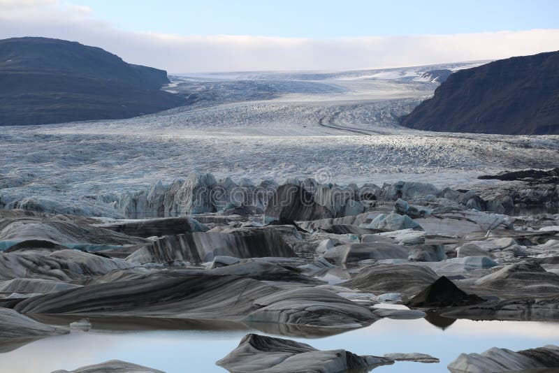 Iceland landscape glacier stock photo. Image of clouds - 74530776
