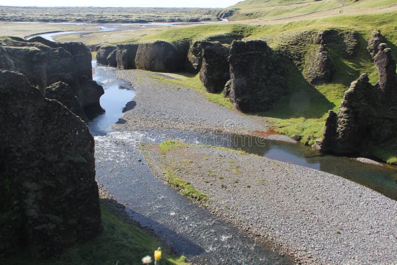 Iceland Landscapes with Greenery and Water Stock Image - Image of ...