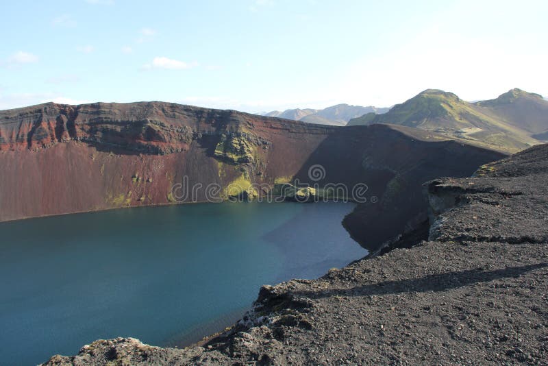 Iceland Landscapes with Greenery and Water Stock Image - Image of ...