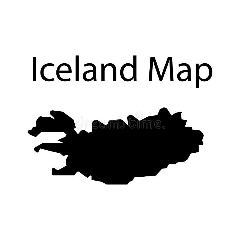 Iceland Map Black Filled Sign Stock Illustration - Illustration of ...
