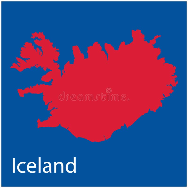 Iceland map icon vector stock illustration. Illustration of geometric ...