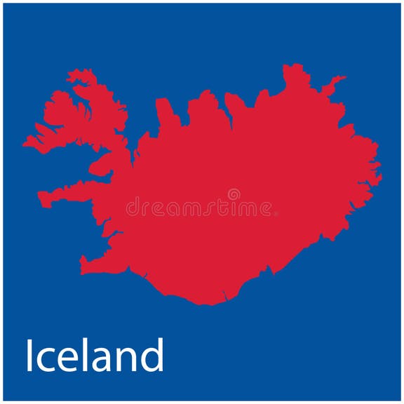 Iceland map icon vector stock illustration. Illustration of geometric ...