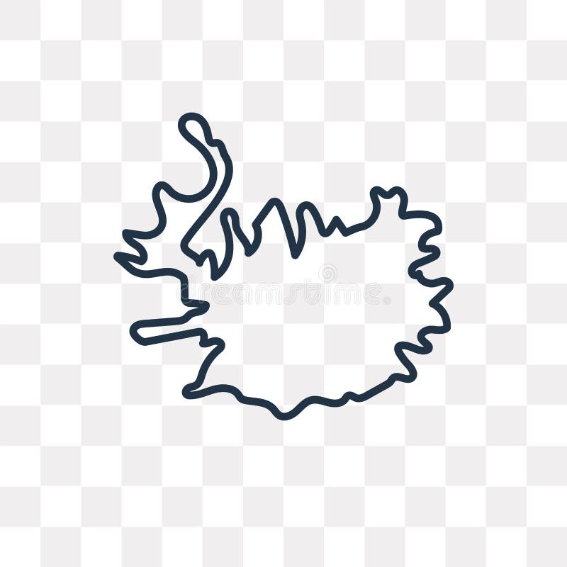 Iceland Map on Transparent Background. Vector Illustration Stock ...