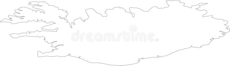 Iceland outline map stock illustration. Illustration of iceland - 317468099