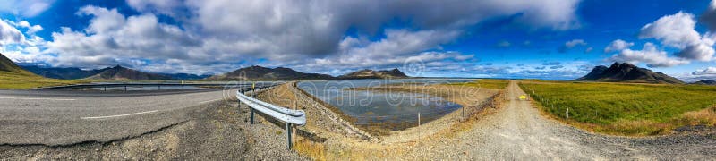 Iceland Panoramic View of Wonderful Countryside Scenario Editorial ...