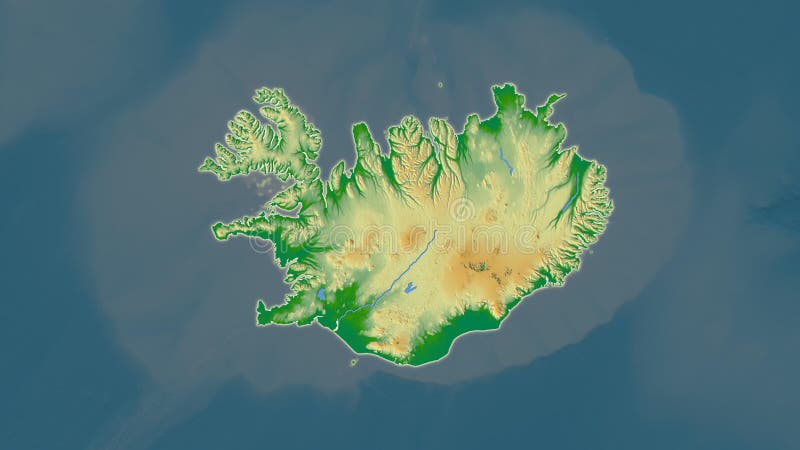 Iceland - Physical. Composition Stock Illustration - Illustration of ...