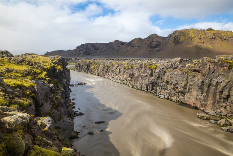 Iceland river stock image. Image of lava, famous, cloud - 43407009