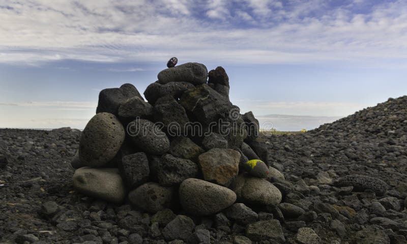 Iceland Rock Stacking stock photo. Image of architecture - 237039394