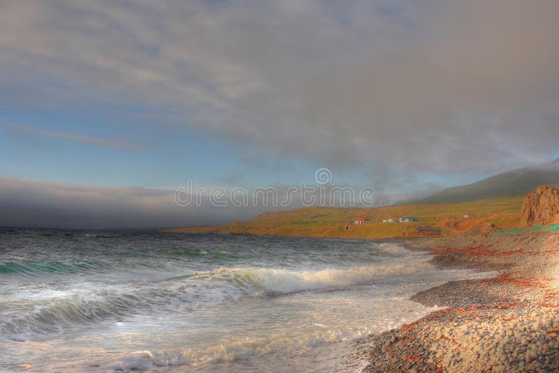 Iceland sea , hdr stock photo. Image of mountain, wilde - 3096546