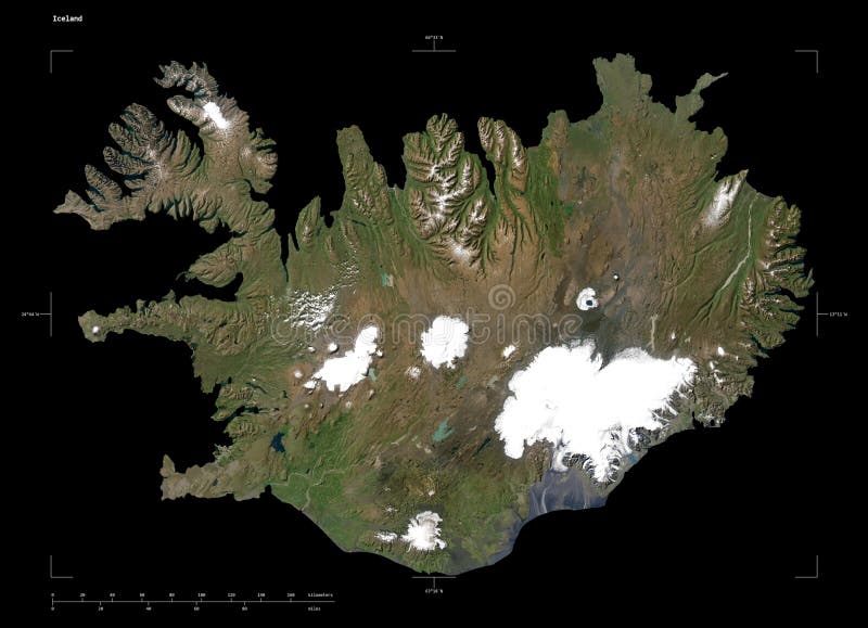 Iceland Shape on White. Topo Standard Stock Illustration - Illustration ...