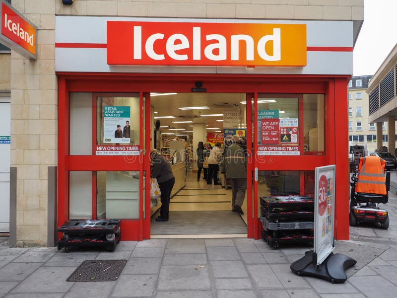 Iceland store shopfront editorial stock photo. Image of food - 76038333